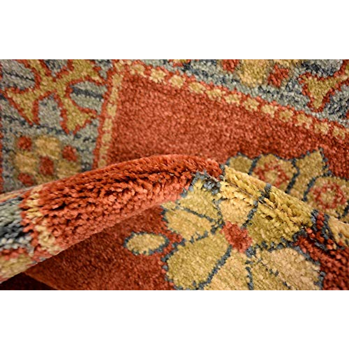 Unique Loom Sahand Collection Traditional Geometric Classic Red Area Rug (7' 0 x 10' 0)