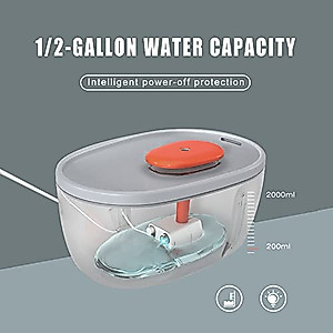 YNNICO Pet Fountains - Best for Cats and Small to Medium Dogs - Fresh, Filtered Water Dispenser - 1/2 Gallon Capacity (Fresh White)