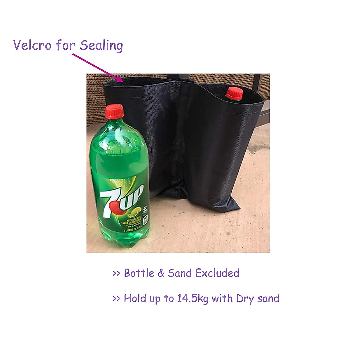 TESSLOVE Industrial Grade Weight Bags, Sand Bags Leg Weights for Pop up Canopy Tent, Patio Umbrella, Outdoor Furniture(Bags Only, Sand Excluded)