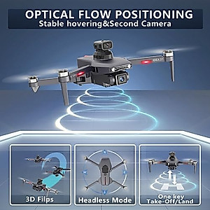 le-idea Brushless Motor Drone with 2 Camera for Adults 4K, 360° Obstacle Avoidance Drone with Camera 4K 5G WiFi FPV Quadcopter for Beginners Drone with Camera for Adults IDEA31P Drone