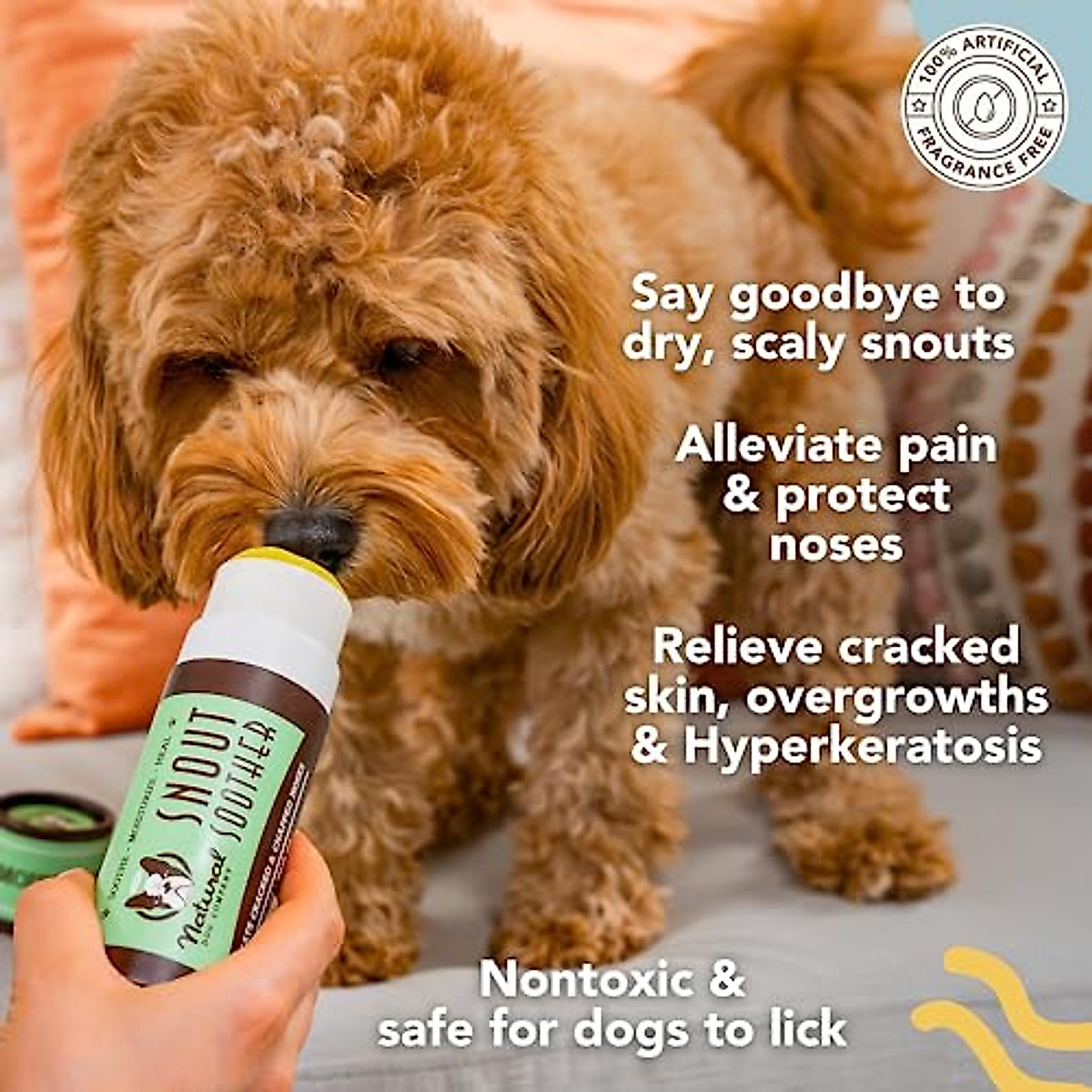 Natural Dog Company Snout Soother Dog Nose Balm, 2 oz. Stick, Dog Balm for Paws and Nose, Moisturizes & Soothes Dry Cracked Noses, Plant Based Nose Cream for Dogs
