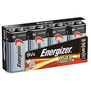 Energizer Max Alkaline 9 Volt, 4-Count