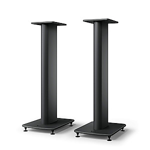 KEF LS50 Wireless II (Pair, Carbon Black) & S2 Speaker Stand (Pair, Carbon Black)