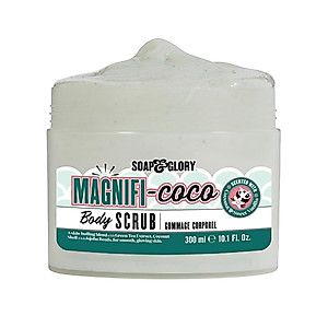 Soap & Glory Magnificoco Buff and Ready Coconut Body Scrub - Smoothing & Buffing Body Scrub - Coconut Scented Body Polish - Body Scrub with Green Tea Extract (300ml)
