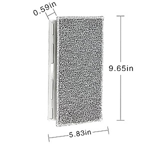 Gogintik Flannel Composite Replacement Pads for VACMOP Disposable Hard Floor Vacuum and Mop Pad Refills, 8 Count