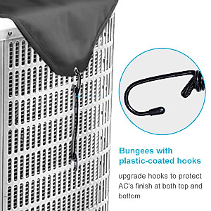 Zomia Air Conditioner Covers for Outside Units, AC Cover for Outdoor Central Unit Top Heavy Duty Water-Resistant Fits Up to 32 x 32 Inch, Black