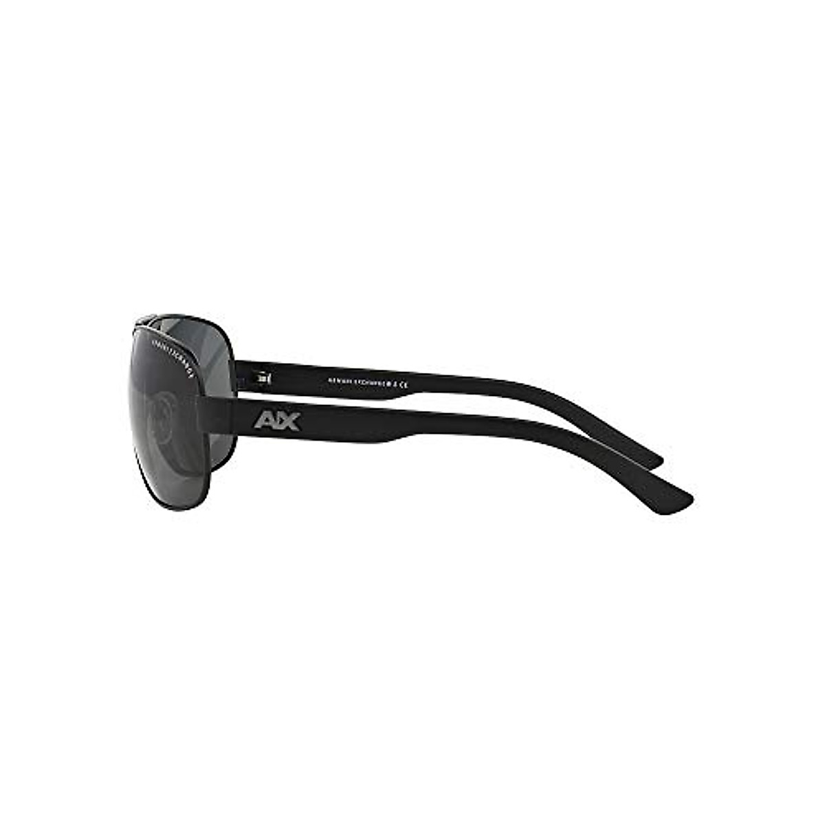 A|X ARMANI EXCHANGE Men's AX2012S Rectangular Sunglasses, Matte Black/Grey, 62 mm