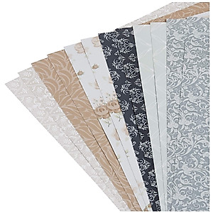 Scrapbook Customs Themed Paper Scrapbook Kit, Burlap & Lace, Blue,Navy, Original Version