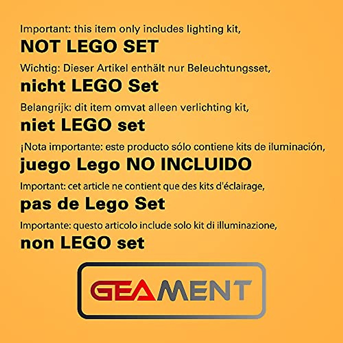GEAMENT LED Light Kit Compatible with Lego 21108 Ghostbusters ecto 1 (Ver.2014) - Lighting Set for Building Model (Model Set Not Included)