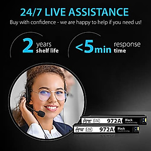 Smart Ink Compatible Ink Cartridge Replacement for HP 972A 972 (2 Pack Combo) to use with PageWide Pro 477dw 577dw 452dw 477dn 452dn 577z 552dw 377dw P55250dw Printers