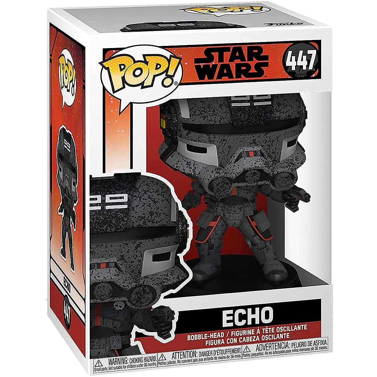 POP Star Wars: Bad Batch - Echo Funko Pop! Vinyl Figure (Bundled with Compatible Pop Box Protector Case) 3.75 inches