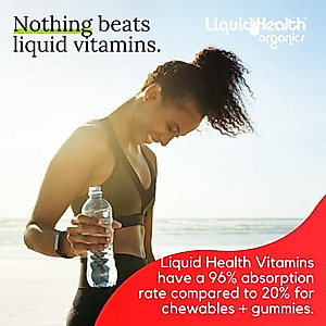 LIQUIDHEALTH Methyl Vitamin B12 Organic Liquid Pure Drops, Methylcobalamin Energy Boost, Focus Improve Memory, Natural Metabolism Vegan Safe Sublingual Hydroxocobalamin, 2 Fl Oz