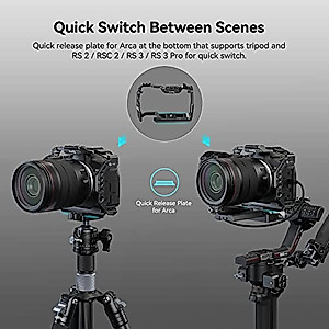 SmallRig R6 Mark II Camera Cage for Canon, Formfitting Video Making Camera Rig for Canon R6 Mark II, Built-in Dual NATO Rails, Quick Release Plate for Arca, Horizontal and Vertical Shooting - 4159