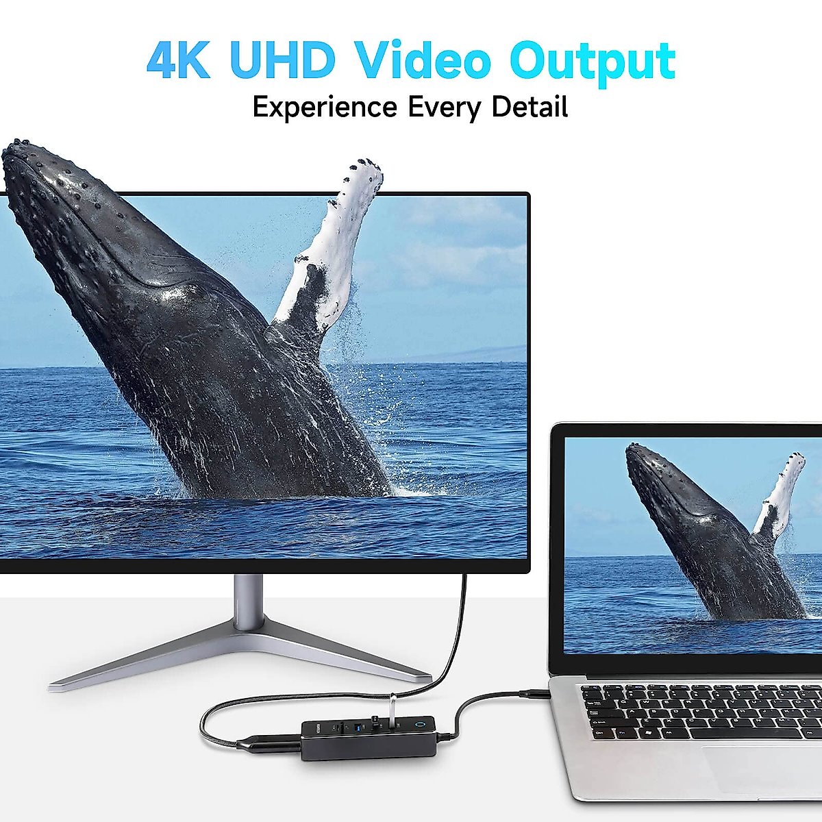 USB C Hub, RSHTECH USB C Dongle Adapter with 4K HDMI, 3 USB 3.0 Data Port, 100W Power Delivery, SD/TF Card Reader, Aluminum USB-C/Thunderbolt 3 Hub Dock for PC and Laptop, RSH-T16
