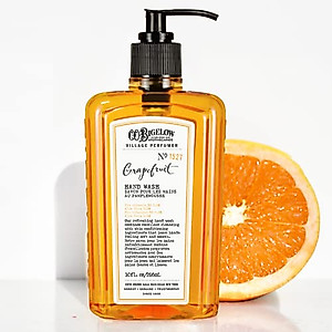 C.O. Bigelow Hand Wash, Grapefruit No.1527 - Village Perfumer Moisturizing Hand Wash for Bathroom & Kitchen with Aloe Vera, 10 fl oz