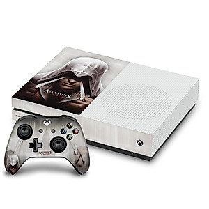Head Case Designs Officially Licensed Assassin's Creed Ezio II Graphics Vinyl Sticker Gaming Skin Decal Cover Compatible With Xbox One S Console and Controller Bundle