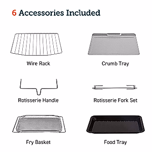 COSORI Smart 13-in-1 Air Fryer Toaster Oven Combo, Airfryer Rotisserie Sous Vide Convection Oven Countertop, Bake, Broil, Roast, Dehydrate, 134 Recipes & 4 Accessories, 32QT, Silver, Stainless Steel