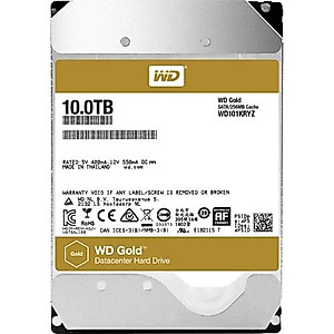 WD Gold | WD101KRYZ | 10TB | SATA 6Gb/s | 7200 RPM 256MB Cache 3.5" | 512e | 2.5 Million MTBF | High Capacity Enterprise Hard Disk Drive HDD