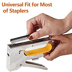 SITLDY Heavy Duty T50 Staples and 18GA Brad Nails, 2400-Count 6 Sizes Includes: 5/16", 3/8", 1/2", 9/16" T50 Staples and 3/8", 1/2" Brad Nails Assorted, Galvanized