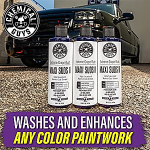 Chemical Guys CWS 1010 64 Maxi-Suds II Foaming Car Wash Soap (Works with Foam Cannons, Foam Guns or Bucket Washes) Safe for Cars, Trucks, Motorcycles, RVs & More, 64 fl. Oz (Half Gallon), Grape Scent