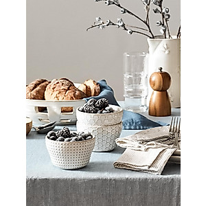 LE TAUCI Small Bowls 8 oz, Dessert Bowl, Ice Cream Bowl for Chili Dipping Sauce Coffee Bouillon, Ceramic Soup Cups - 4 inch, Set of 4, Arctic White