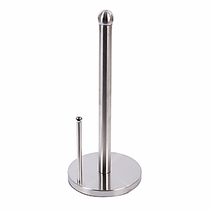 Luciano Housewares Luciano Satin Nickel Stainless Steel Kitchen Paper Towel Holder, 12.9" x 5.9"