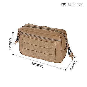 EXCELLENT ELITE SPANKER Tactical Molle Admin Pouch for Tactical Vest Chest Waist Pack Utility Tool Pouch Tactical EDC Bag(Coyote Brown)