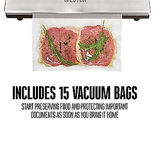 Weston 65-0501-W Professional Advantage Vacuum Sealer, 11", Stainless Steel and Black
