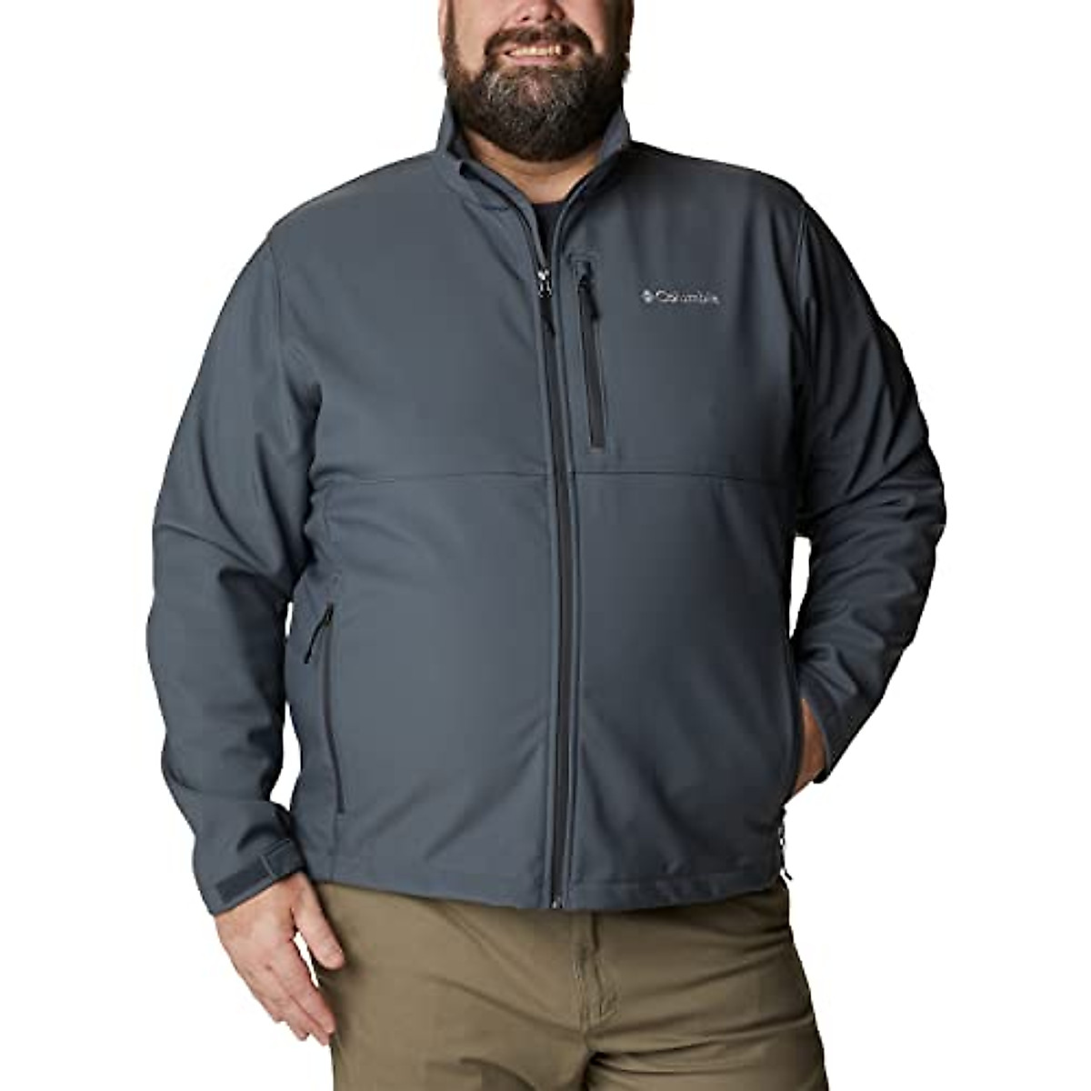 Columbia Men's Ascender Softshell Front-Zip Jacket, Graphite, Medium