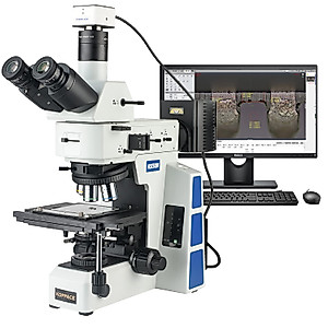 KOPPACE 153X-1530X Electron Metallographic Microscope Light and Dark Field Lens 6.3 Million Pixels Measuring Camera