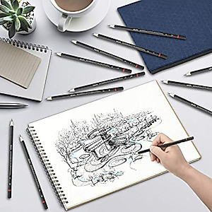 HomeMall Drawing Sketching Pencils Set, 37 Packs Art Kit with Sketchbook Draw Pencils Dual Ended Color Pencil Eraser Sharpener Pencil Bag for Kids Adults and Art Beginners…