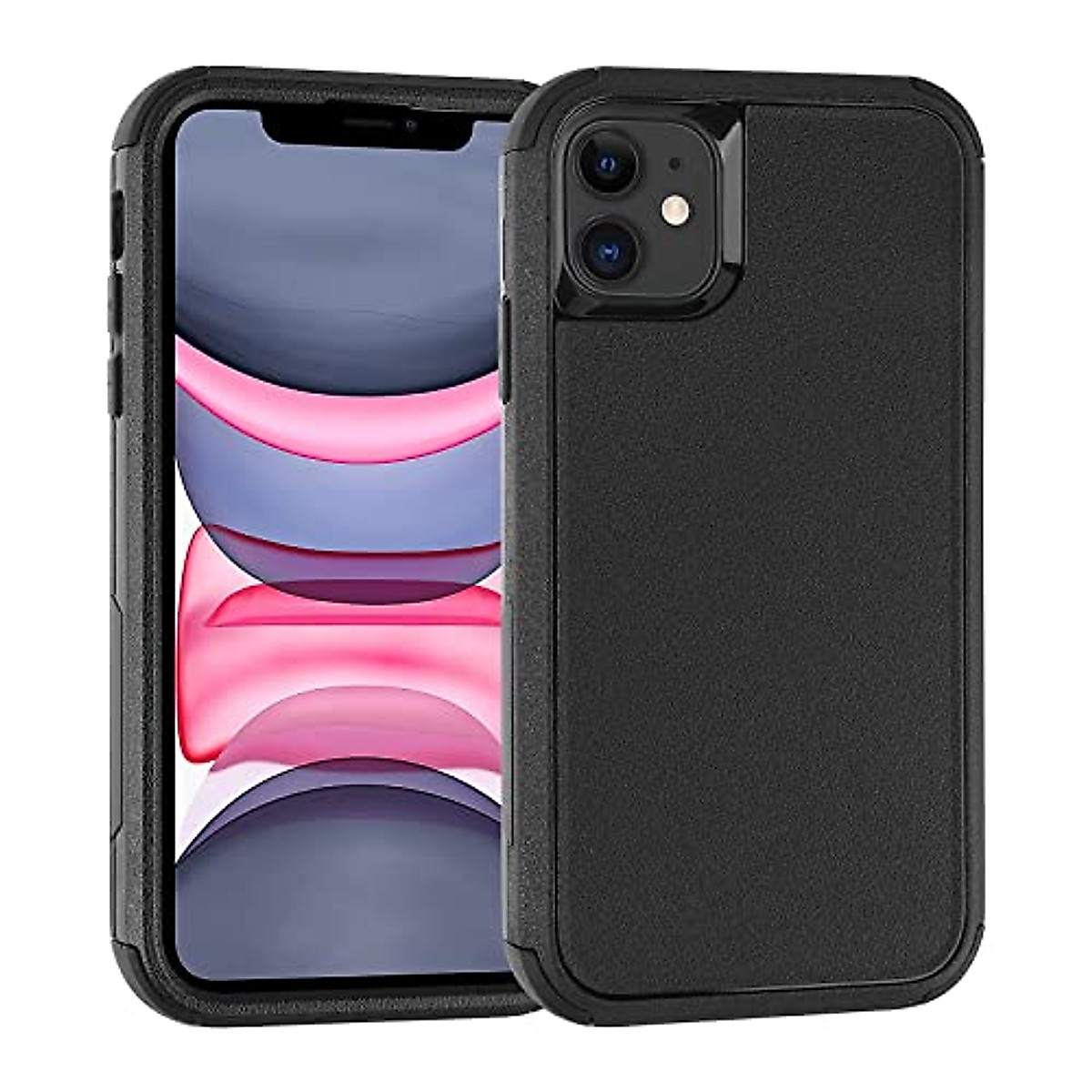 Joylifeboard for iPhone 11 Case, 3 in 1 Heavy Duty Protection Phone Case for iPhone 11, 3-Layers [Shockproof] [Dropproof] [Anti-Slip] Phone Case Cover for Apple iPhone 11-Black