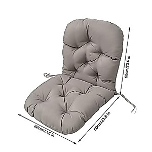 Srutirbo Waterpropf Swivel Rocker Cushion, Hammocks Papasan Chair Cushion, Outdoor Rocking Chair Cushion Tufted High Back Chair Cushion for Rattan Chair Garden Patio (Light Grey)