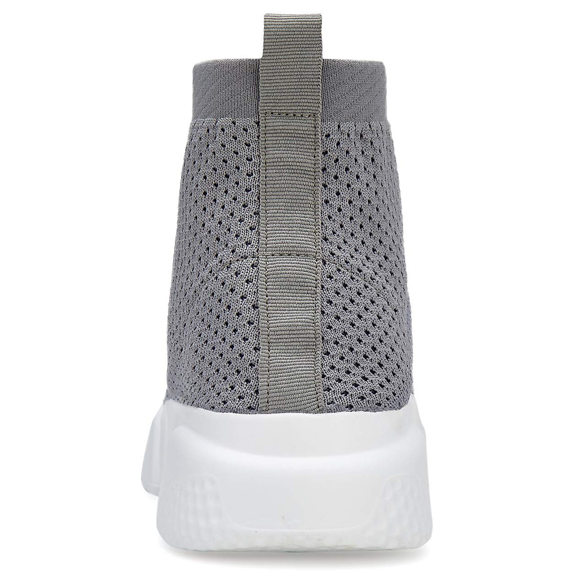 Voiv Womens Slip On Walking Shoes Mens Athletic Running Sneakers High Top Lightweight Knit Tennis Shoes Casual Work Shoes Gray 37