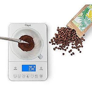 Ozeri Touch III Digital Kitchen Scale with Calorie Counter, 22 lbs (10 kg), White