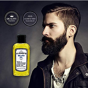 Alonzo's Sensational Shave - Beard Oil for Men (1-Pack, 2 Oz Bottle) All-Natural Beard Conditioner and Softener - Helps Promote Healthy Beard Growth - Lightly Scented