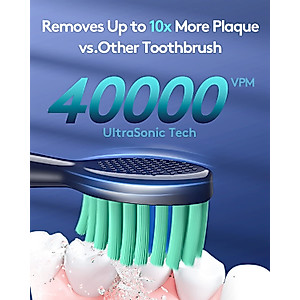 Ducard V7 Pro Electric Toothbrush for Adults- Rechargeable Toothbrush 12 Modes & 9 Brush Heads - 3 Hr Charge Last 60 Days Ultra Sonic Toothbrush for Adults (Navy Blue), (DY-152)