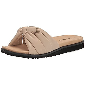 Easy Street Women's Suzanne Slide Sandal, Natural, 9 Wide
