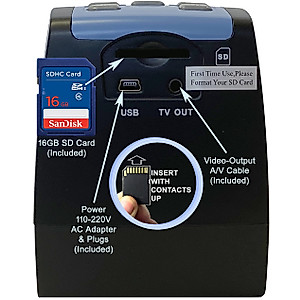 MINOLTA Film & Slide Scanner, Convert Color & B&W 35mm, 126, 110 Negative & Slides, Super 8 Films to 22MP JPEG Digital Photos, 16GB SD Card, Worldwide (Black)