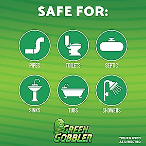 Green Gobbler BIO-FLOW Drain Strips | 12 Pack | Drain Cleaner & Deodorizer