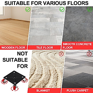 OCGIG 4 Packs Furniture Mover with Wheels, Heavy Duty Furniture Moving Dolly, Furniture Moving Sliders Lifters Tool Set for Refrigerator, Sofa, Cabinet, Maximum Load 3000LBS