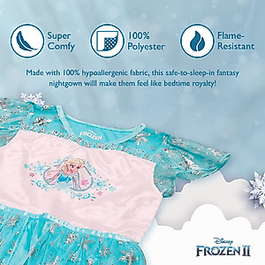 Disney Girls' Frozen Fantasy Gown Nightgown, ELSA IN BLUE 2, 3T