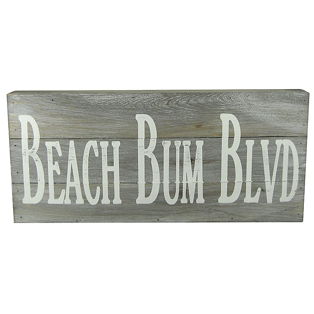 Chesapeake Bay Beach Bum BLVD Box Sign Wood Weathered Finish 15.75
