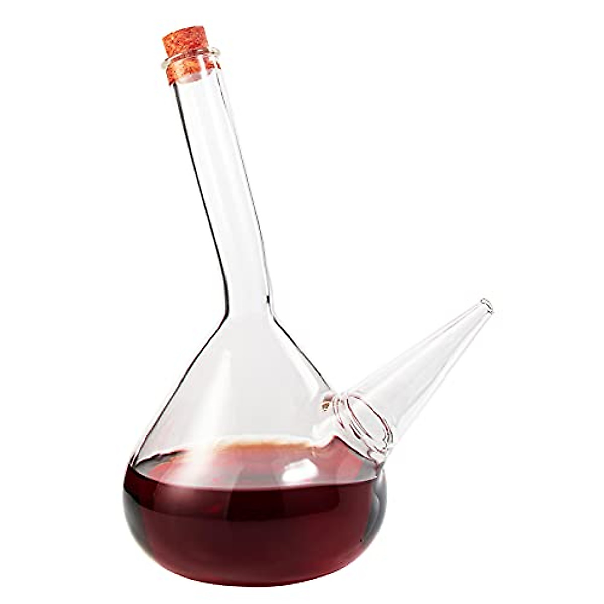 Porron Glass Decanter 34 oz Wine Pitcher 100% Lead-free Glass Decanter for Red Wine, Hand Blown Wine Decanter, Wine Carafe - Wine Gift, Wine Accessories (1000mL)