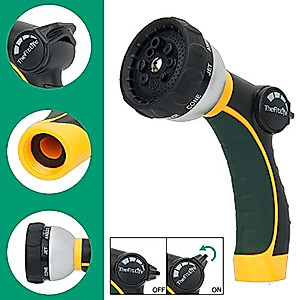 TheFitLife Flexible Metal Garden Hose - Upgrade Leak and Fray Resistant Design, Stainless Steel Water Hose with Solid Fittings and Sprayer Nozzle, Lightweight Kink Free Durable Easy Storage (50 FT)