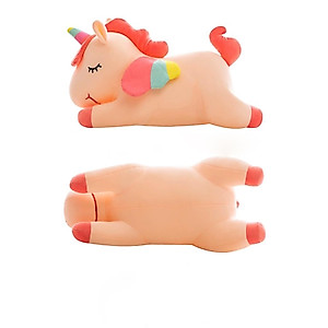 YUCHNG Pink Unicorn Plush Toy Unicorn Stuffed Animal Soft Plush Pillow 11 Inch, Plush Unicorn Birthday Gift Soft Plush Toy, Gift for Children, Friends