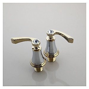 ItoNc Matte Black Gold Bathroom Faucet Base Handle Chrome Plated Brass 3 Piece Bathtub Basin Faucet Taps,Kitchen faucets