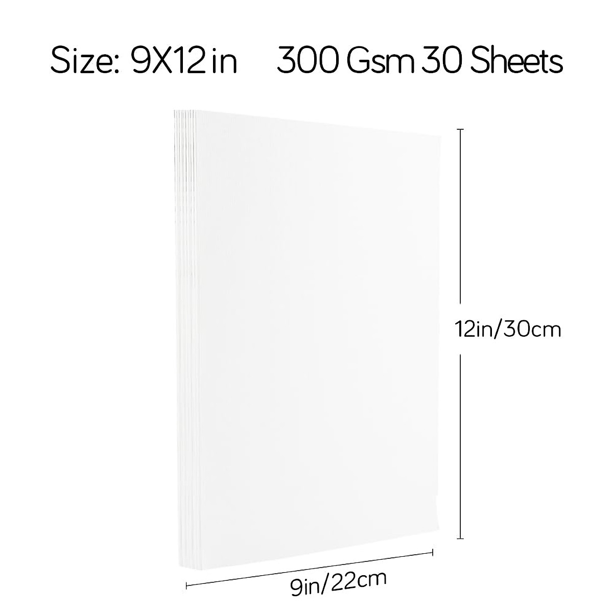 Watercolor Paper Water Color Paper 9x12 inches 140lb/300gsm 30 Sheets White Construction Paper Art Paper Drawing Paper Bulk Mixed Media Sketchbook for Drawing Water Colors Paint Adult Cotton Paper