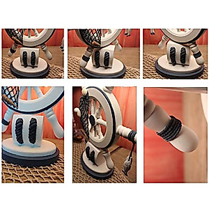 Useful Mediterranean Style Wood Table Lamp LED Eye-caring Modern Bedside Desk Lamps for Bedroom Living Room Writing Reading E27 Bulb Desk lamp (Color : 1)