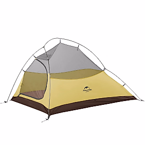 Naturehike Cloud Up Free Standing 2 Person Backpacking Tent Ultralight Nylon Double Layer Camping Tents for Two Person (2 Person, 20D Nylon Forest Green)